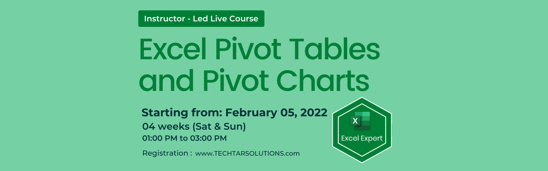 Excel Pivot Tables and Pivot Charts - TechTAR Solutions